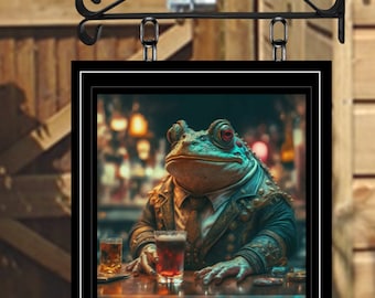 The Rat Trap Personalised Swinging Custom Made Hanging Pub and Bar Sign ...