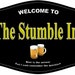Personalised Barrel Shaped Pub Shed Hanging Swing Sign With Bracket ...