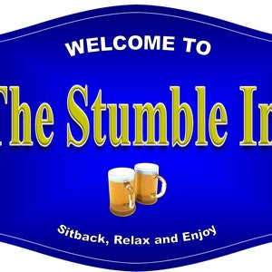 Personalised Barrel Shaped Pub Shed Hanging Swing Sign With Bracket ...