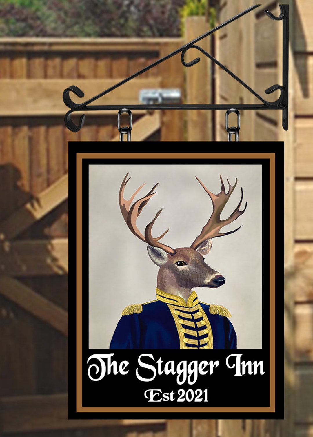 The Stagger Inn Personalised Swinging Custom Made Hanging Pub and Bar ...