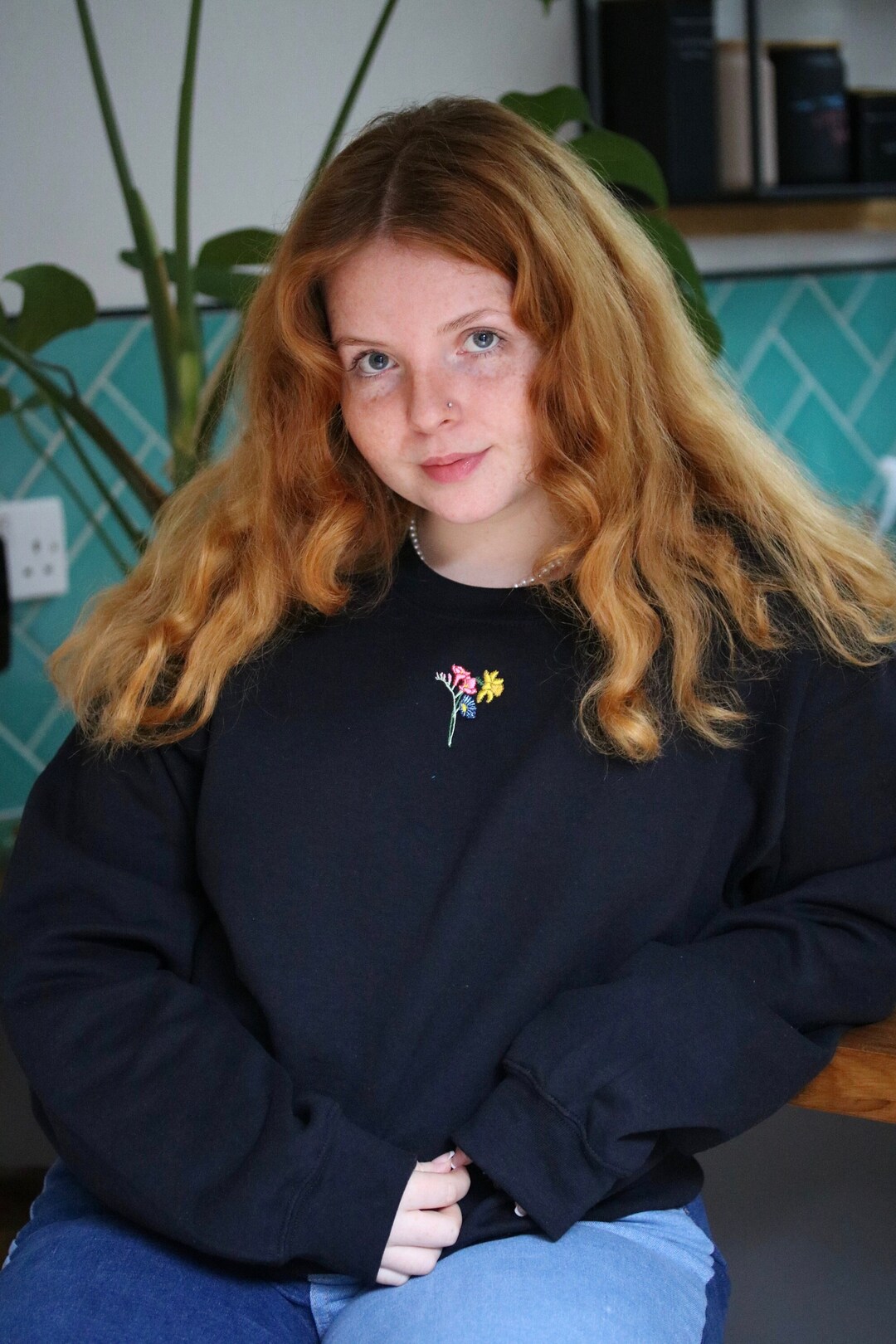 Mini Spring Floral Bunch Sweater , Floral Sweater, Flower Design ...