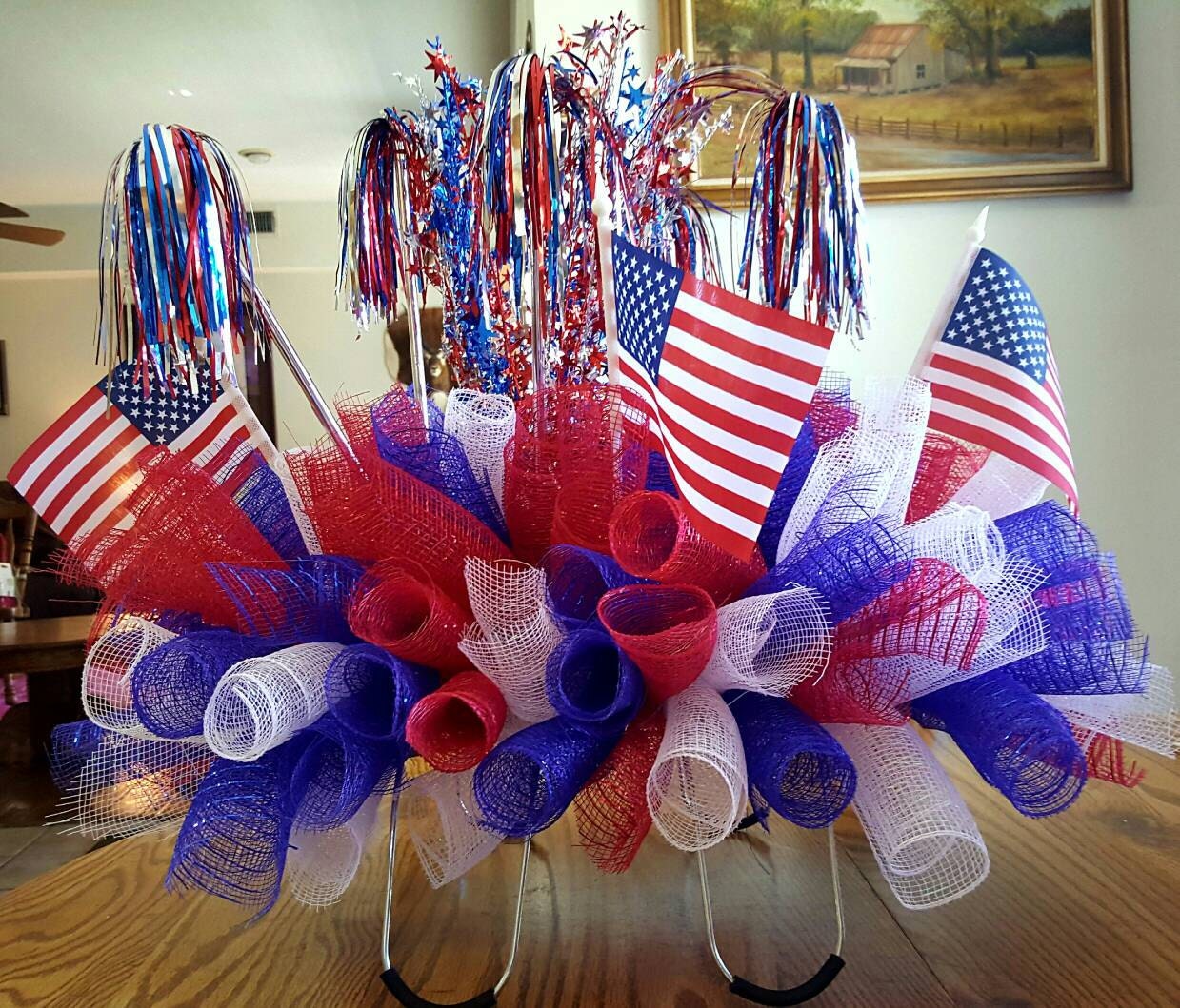 Memorial Day / 4th of July/ Veterans Day Headstone Saddle/wreath - Etsy