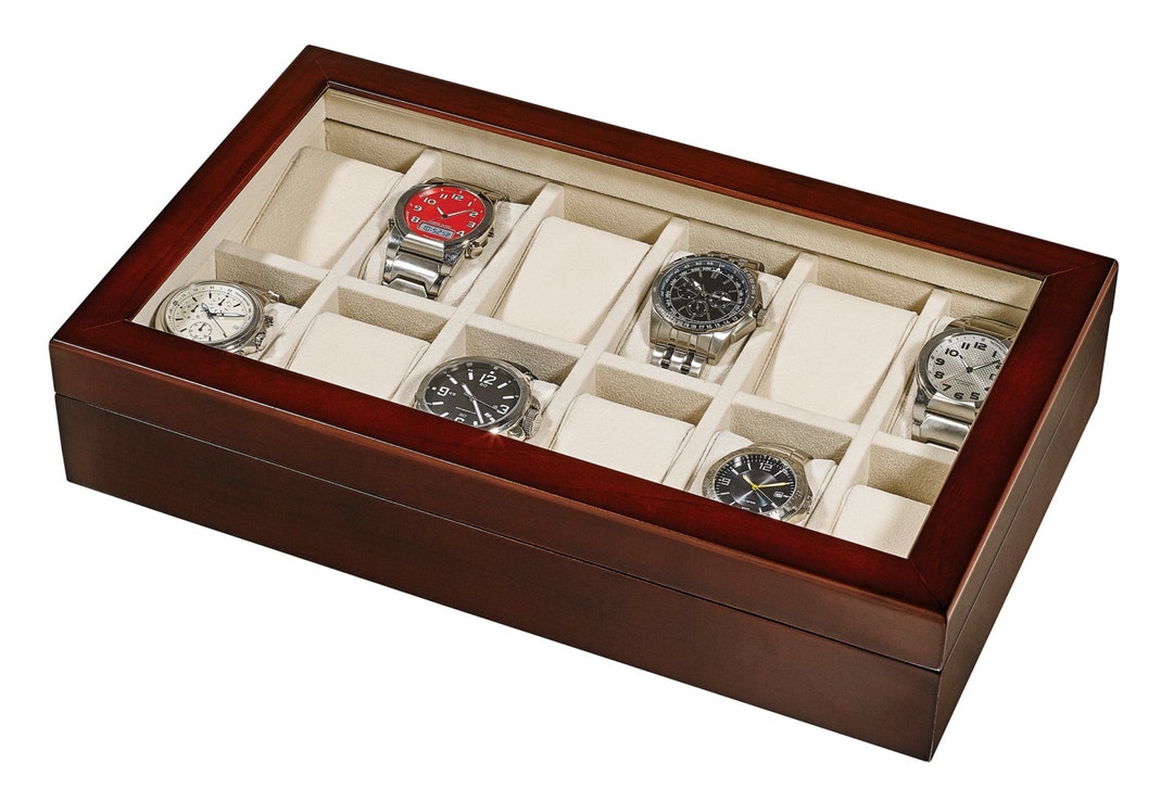 Wooden Watch Collector Box (for 12 Watches) - SWD1121 (free Engraving ...