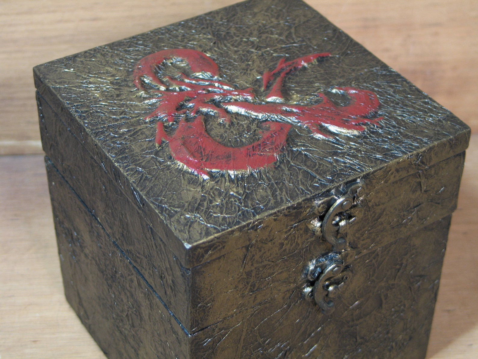 Dragons Handmade, Wooden, Deck Box, Trading Card Game, Dungeons ...