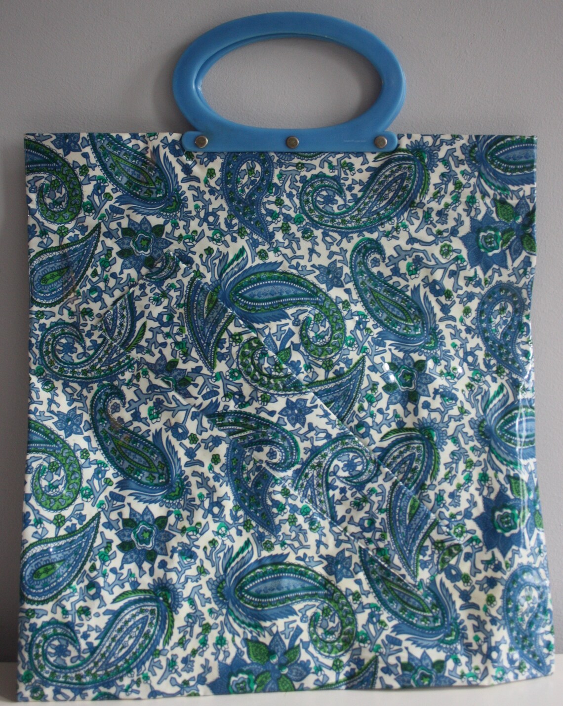 Vintage Psychedelic Bag, Groovy 1960's Shopper, Plastic Shopper, 1960's ...