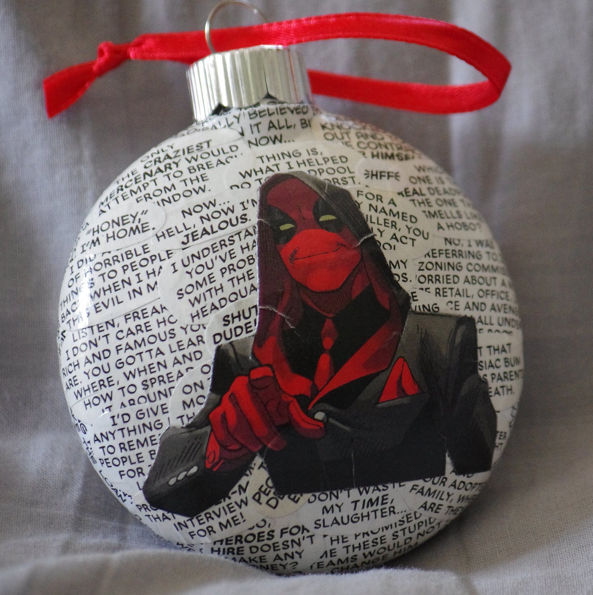Deadpool Speech Bubble Christmas Ornament - Etsy