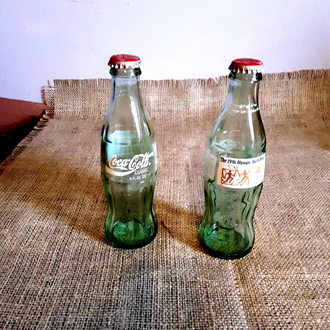 Coca Cola Bottles Set of 2, 1996 Olympic Atlanta Torch Relay, Bottle ...