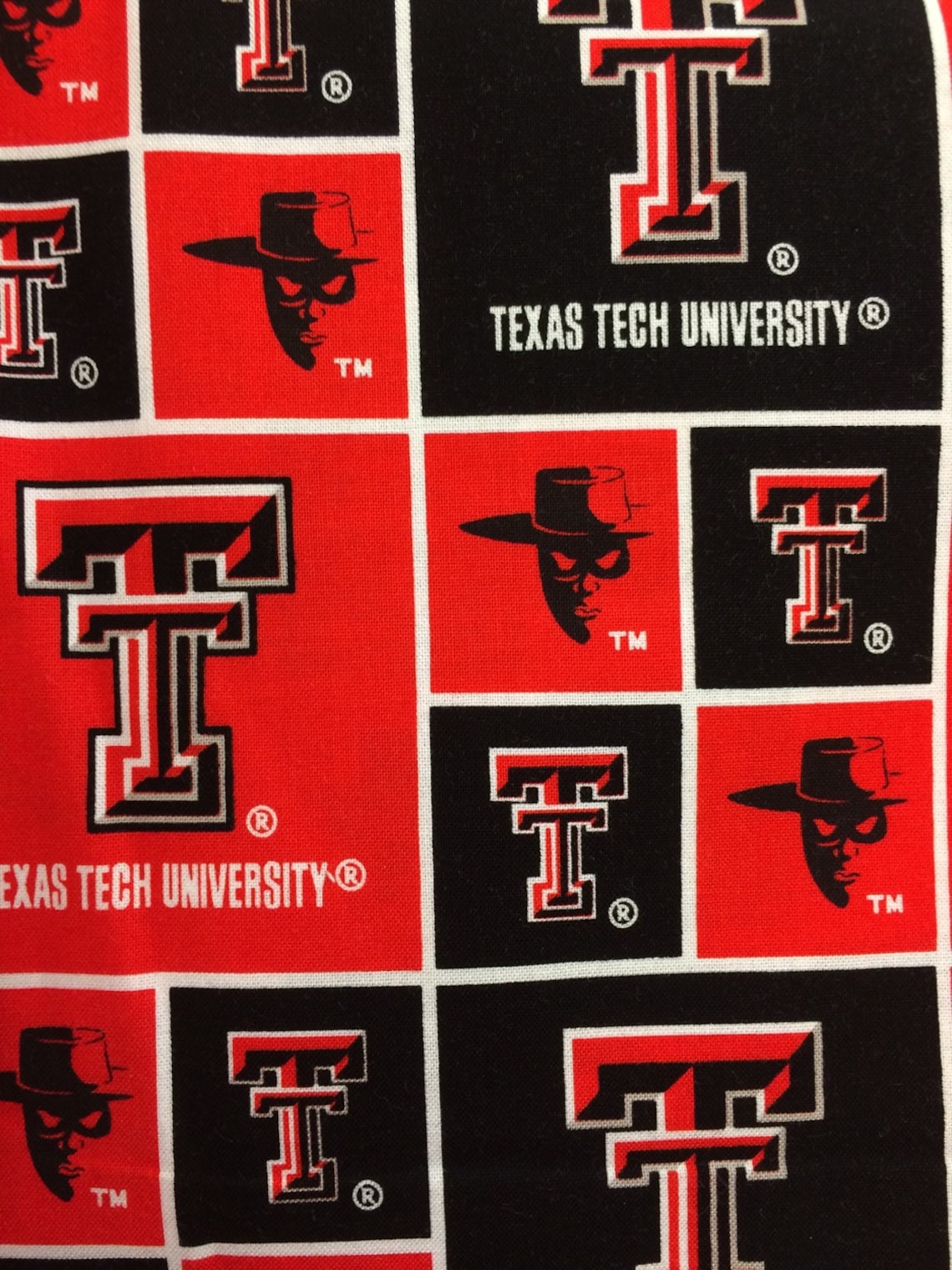 Reversible Table Runner Red Raiders Texas Red and Black Tailgating ...