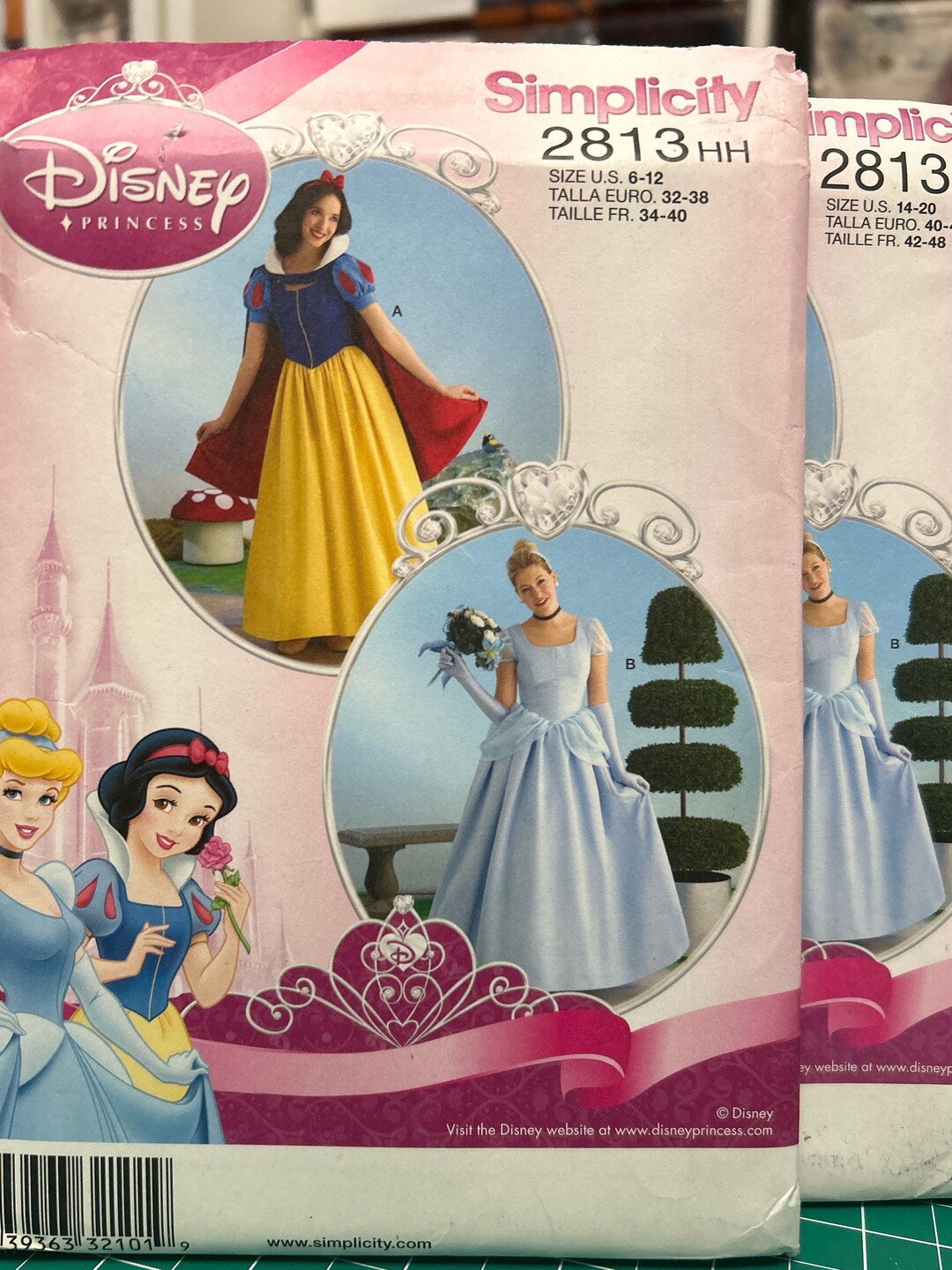 Disney Princess Snow White Cinderella Simplicity 2813 Adult Patterns ...