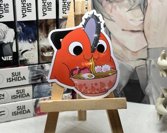 Glossy Aki Maid Chainsaw Man Anime Art Sticker Water Resistant CSM ...