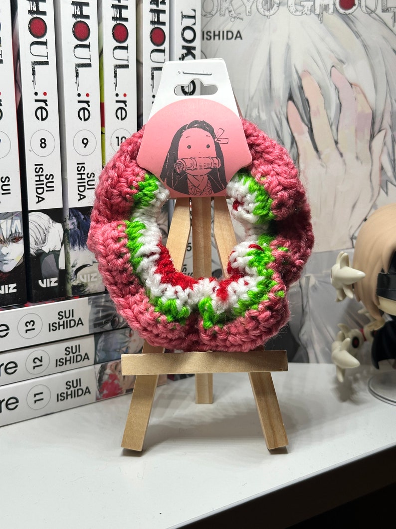 Crochet Anime Scrunchie Nezuko Demon Slayer Hair Scrunchies Scrunchie ...
