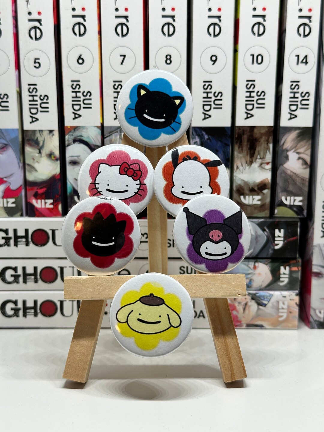 Anime 1.25 Button Pins Anime Pins Manga Buttons Hello Kitty Sanrio ...