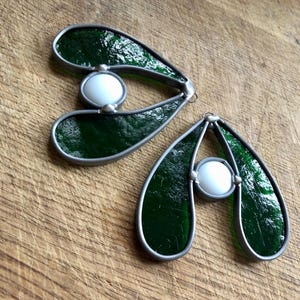 Stained Glass Mistletoe Chrstmas Hanging Tree Window Decoration ...