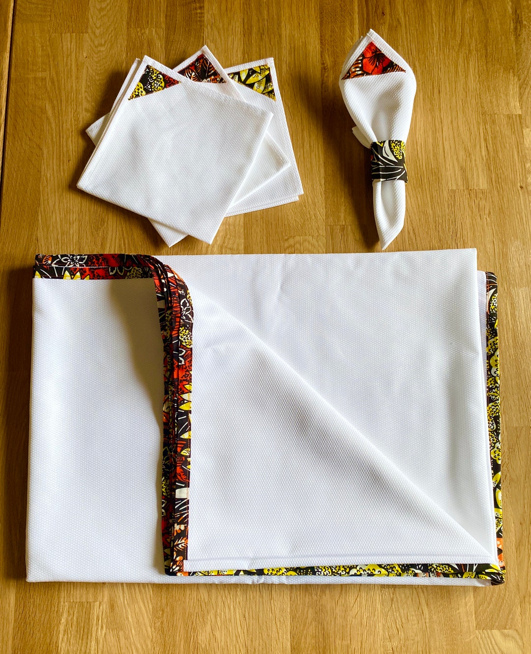 White African Tablecloth With Wax Patterns, Cotton Tablecloth for a ...