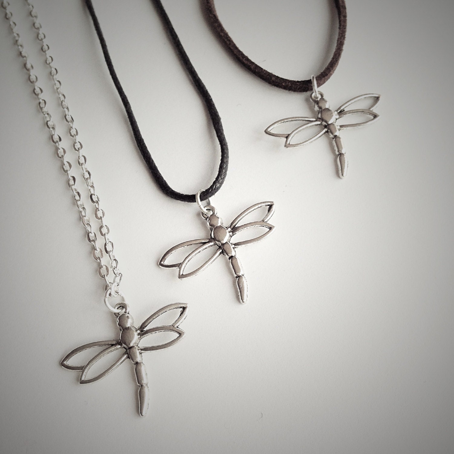 Collar de libélula encanto de libélula de plata collar - Etsy España