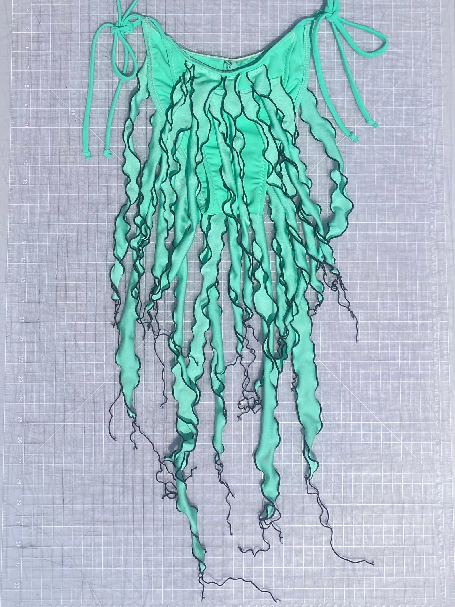 M/L Mint Seaweed Siren Top / Fringed Ishtar Bottom - Etsy