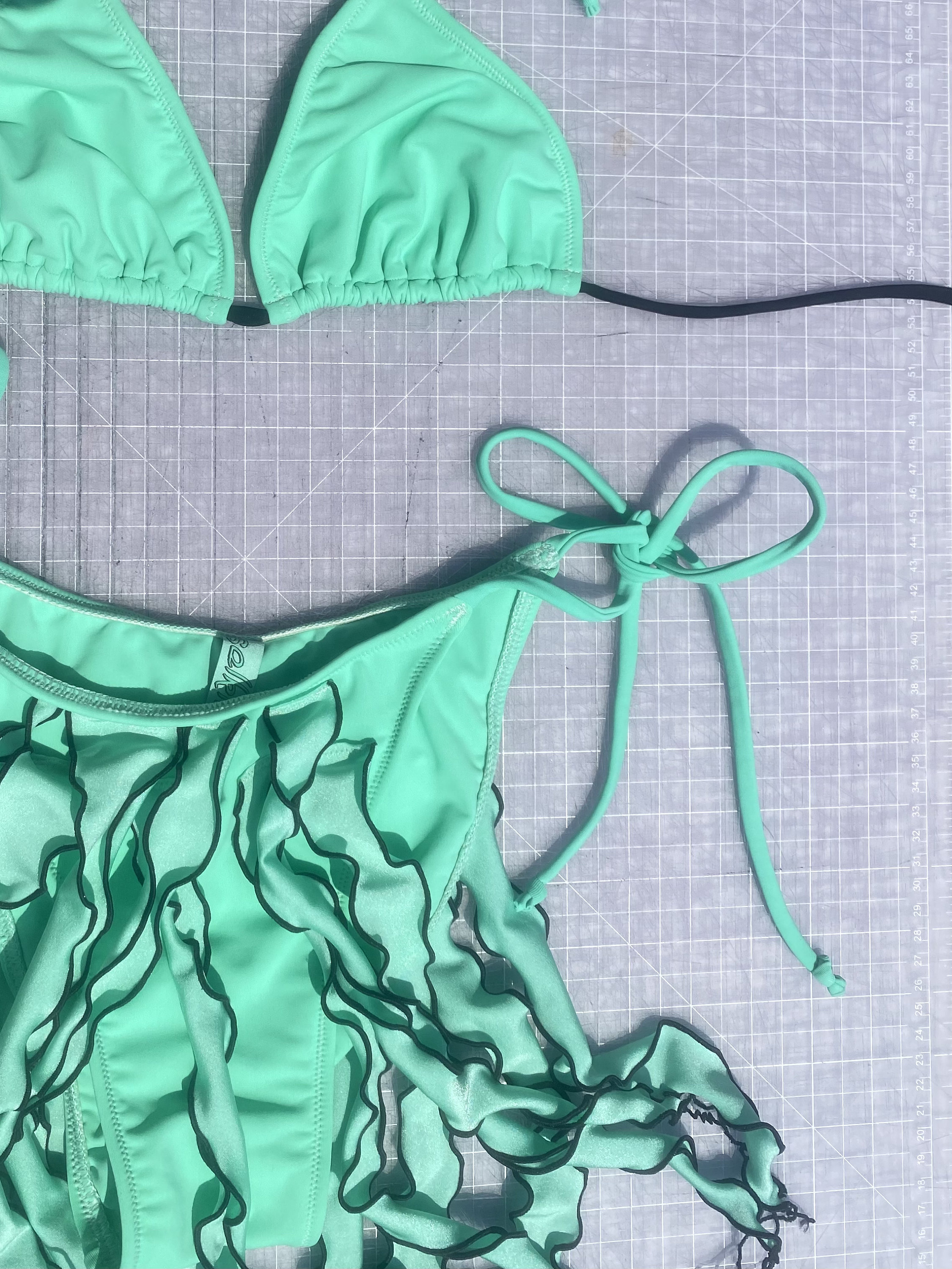 M/L Mint Seaweed Siren Top / Fringed Ishtar Bottom - Etsy