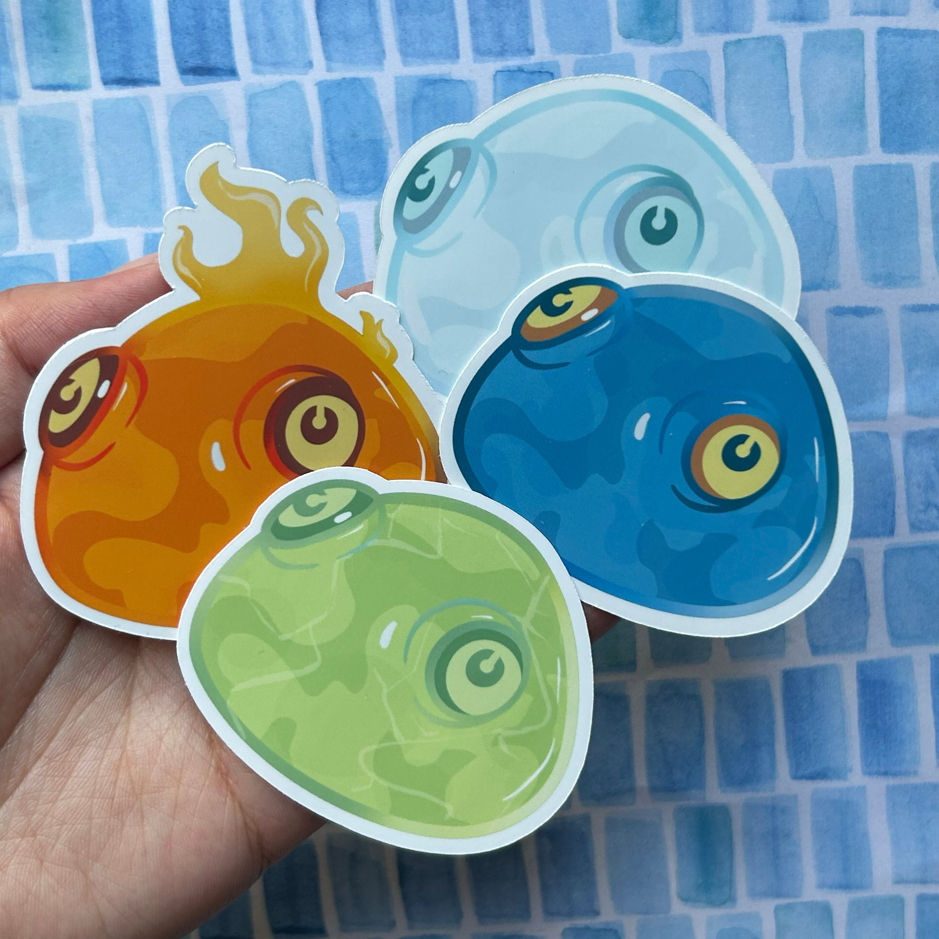Elemental Chuchus | Legend of Zelda Vinyl Glossy Stickers, Fire Ice ...
