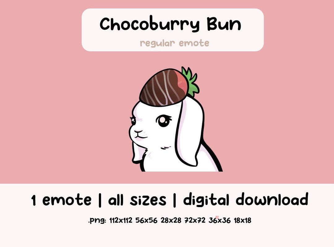 Chocoberry Bun Emote | Instant Digital Download | Twitch Discord Emotes ...