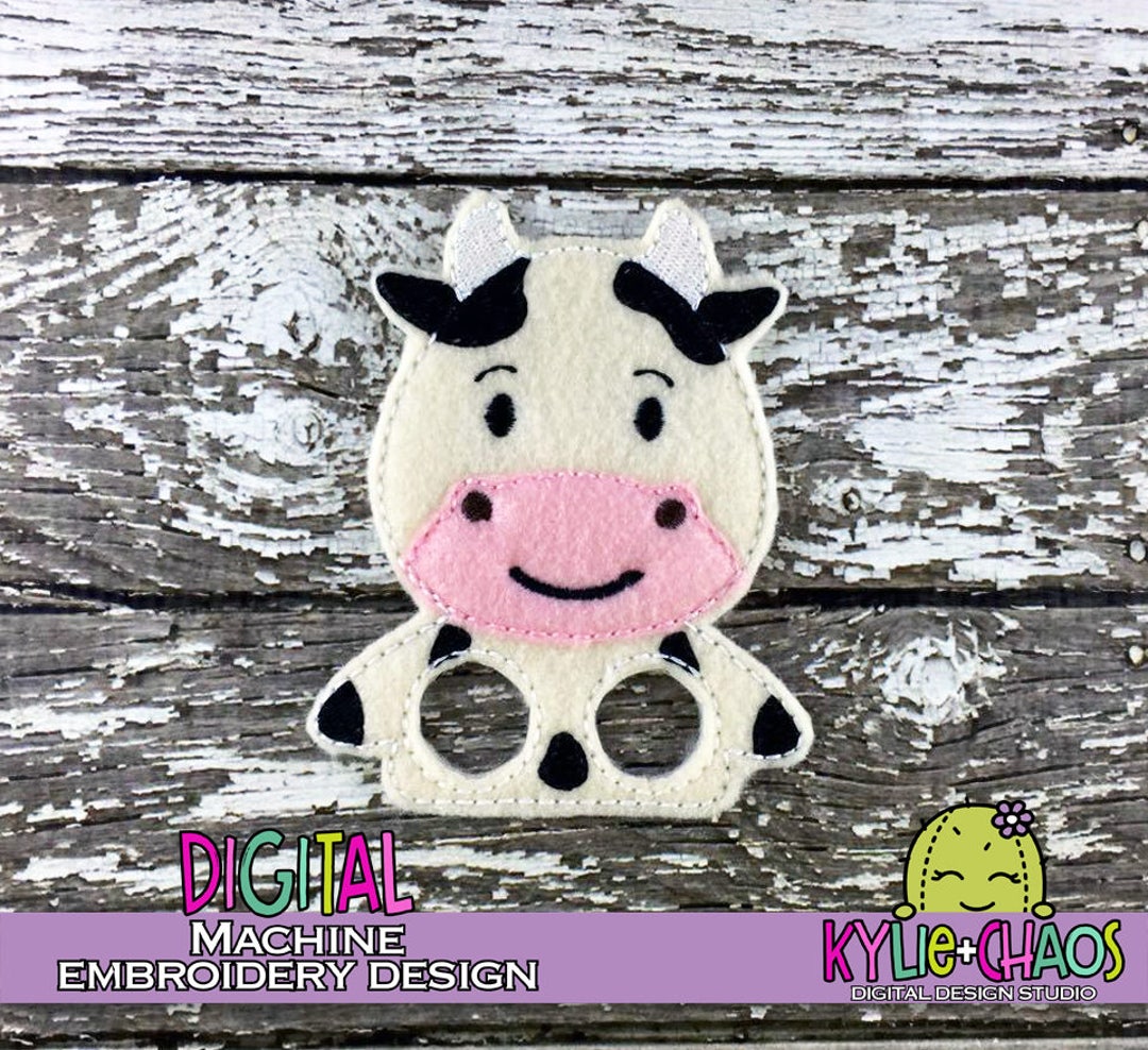 Cow Finger Puppet Finger Walker Feltie Busy Book Quiet Book Pretend ...