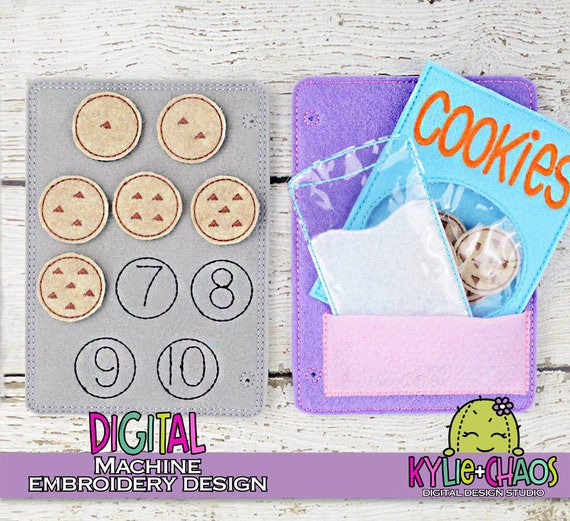 Cookie Number Matching Quiet Book Busy Book Pages Playset | Etsy