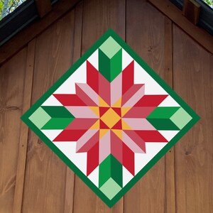 Garden Flower Star Barn Quilt - Metal - Etsy