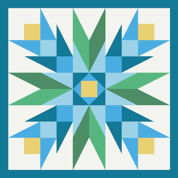 Blue Barn Quilt - Etsy