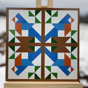 Bluebird Barn Quilt - Print on Metal Indoor Outdoor Wall Decor Signage ...