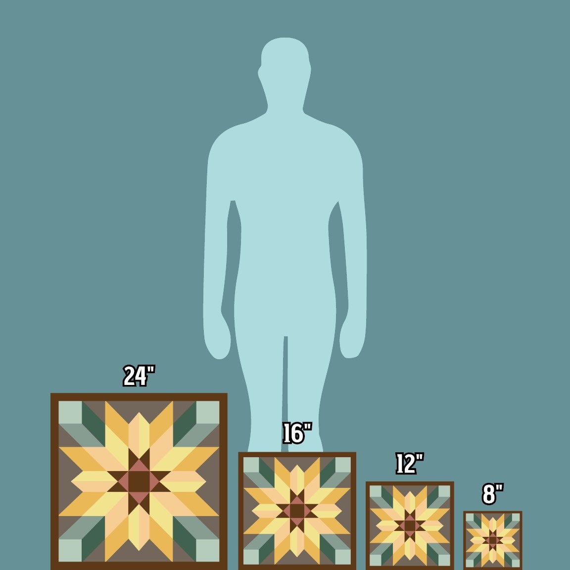 Bluebird Barn Quilt - Print on Metal Indoor Outdoor Wall Decor Signage ...