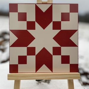 Red Star Barn Quilt - Metal - Etsy