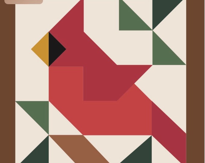 Square Red Cardinal Metal Barn Quilt - Etsy