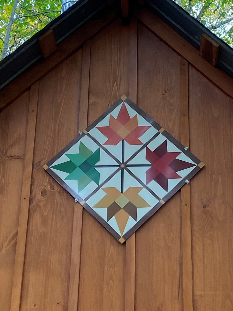 Maple Leaf Barn Quilt Print on Metal Indoor Outdoor Wall Decor - Etsy