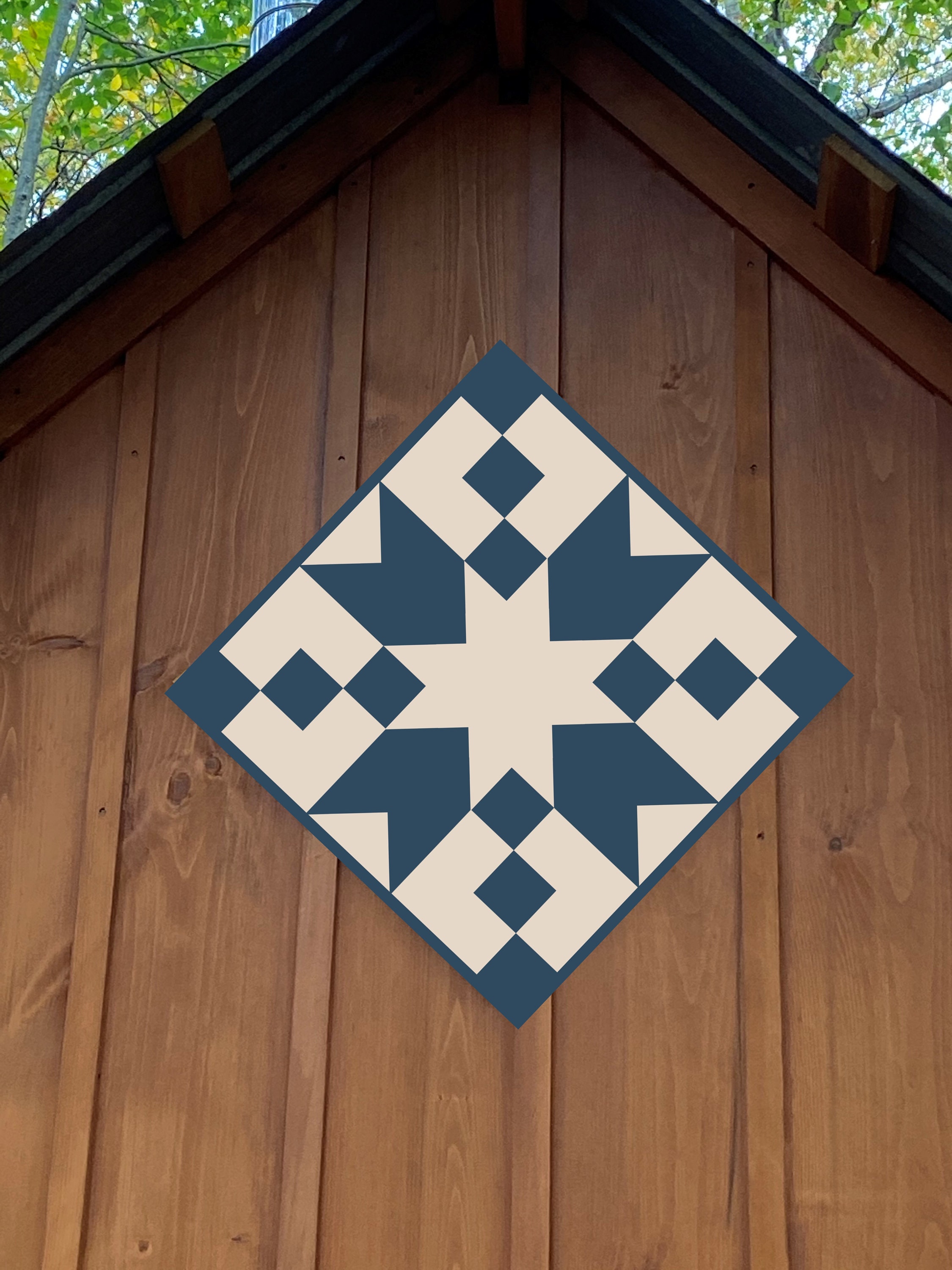 Berry Blue Star Barn Quilt Print on Metal Indoor Outdoor Wall Decor ...