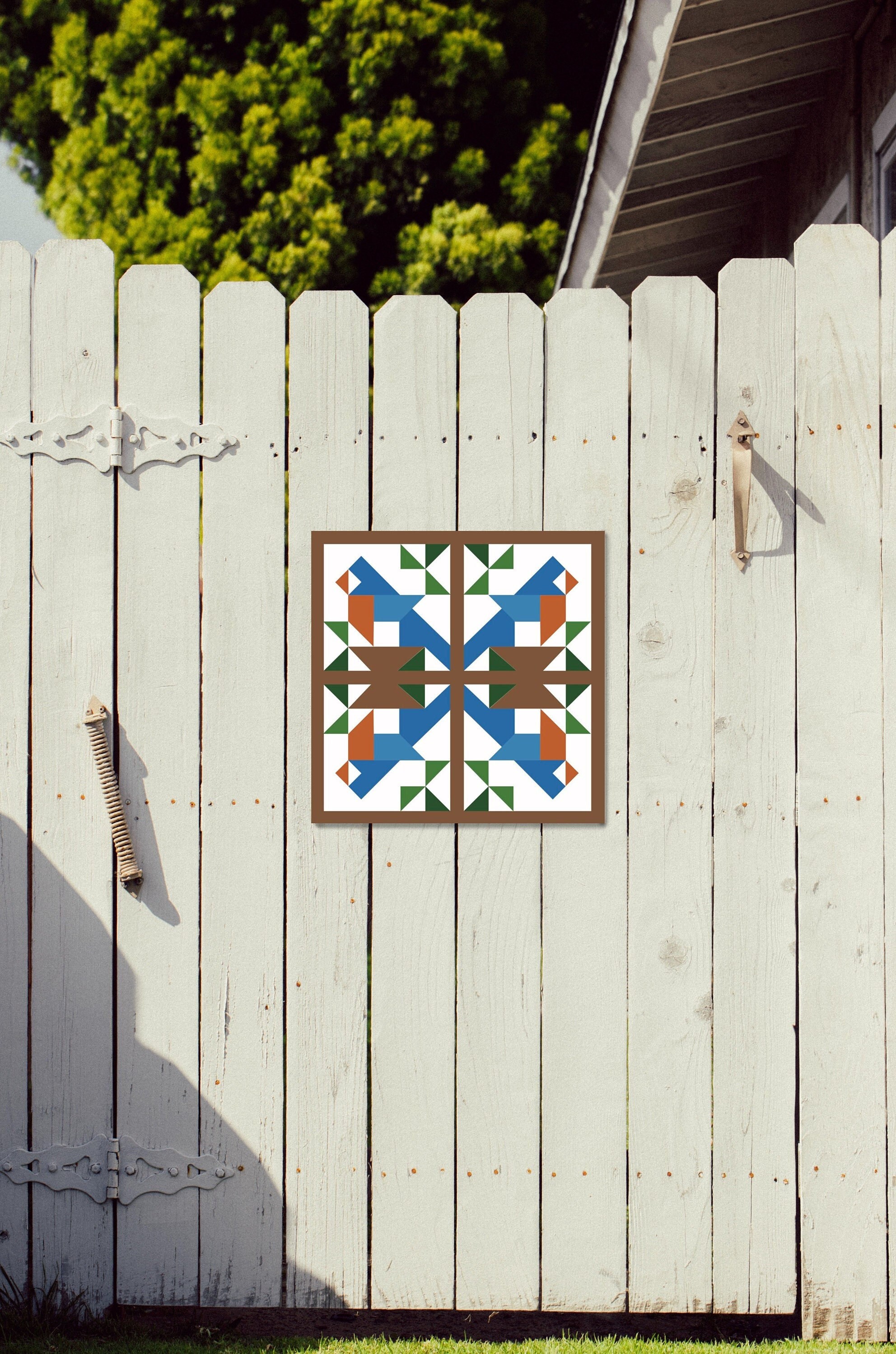 Bluebird Barn Quilt - Print on Metal Indoor Outdoor Wall Decor Signage ...