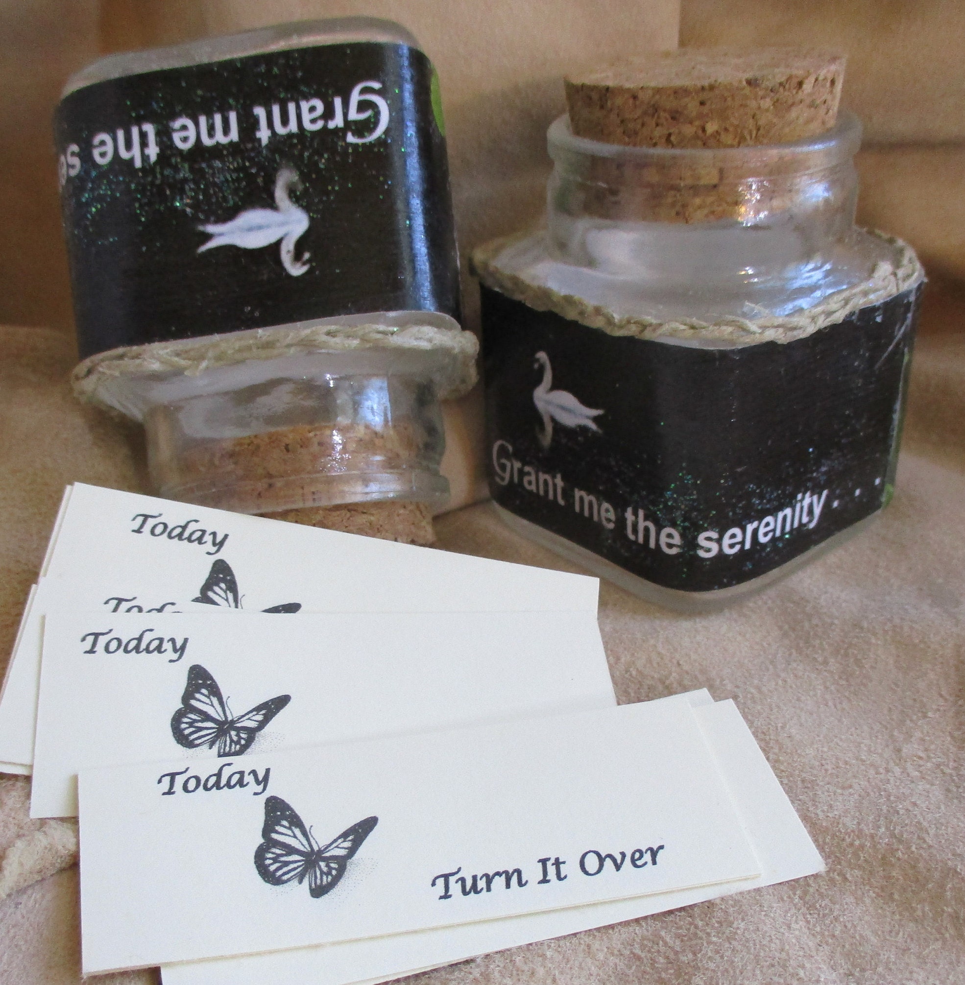 God Jar, Recovery HP, Serenity Prayer Jar & Slips; Prayers. Food Safe ...