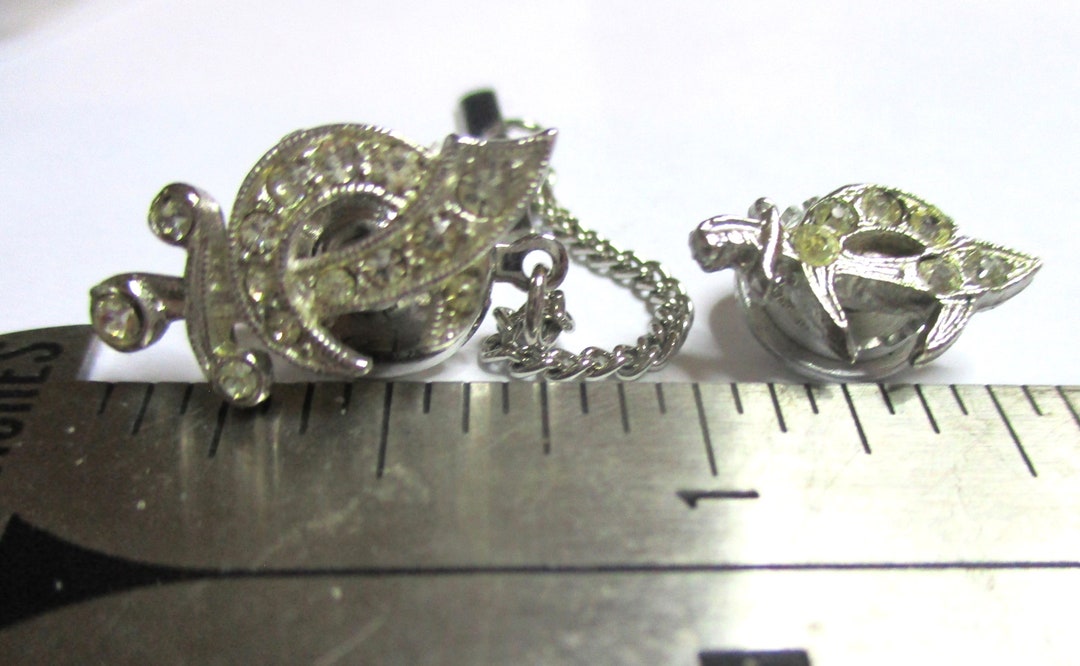 Vtg Shriners Masonic Moon & Scimitar Sword Tie Tac and Screw Back Lapel ...