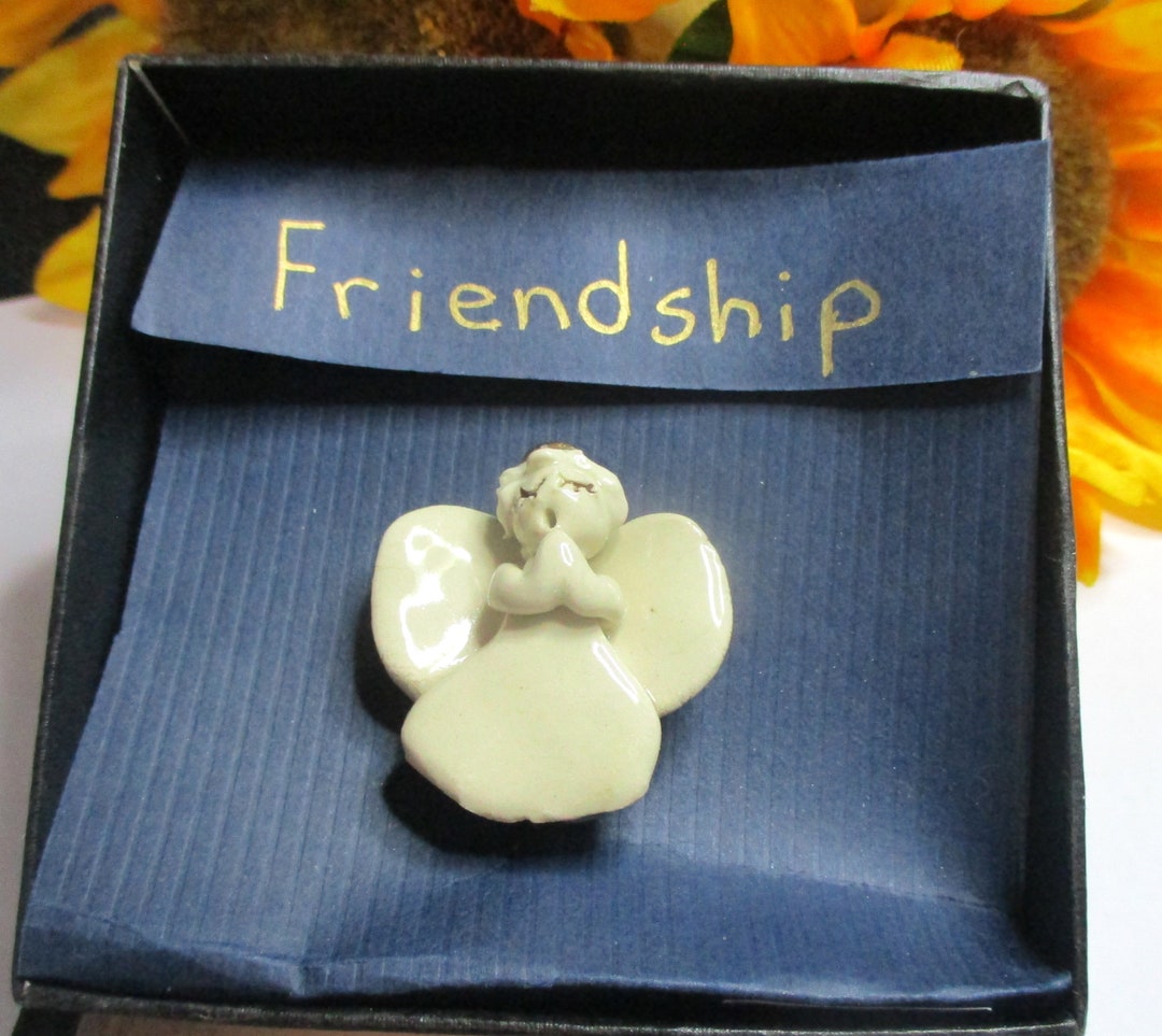 Vintage Ceramic Angelic Friendship Angel, Handcrafted. Special ...