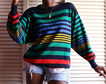 Rainbow sweater | Etsy