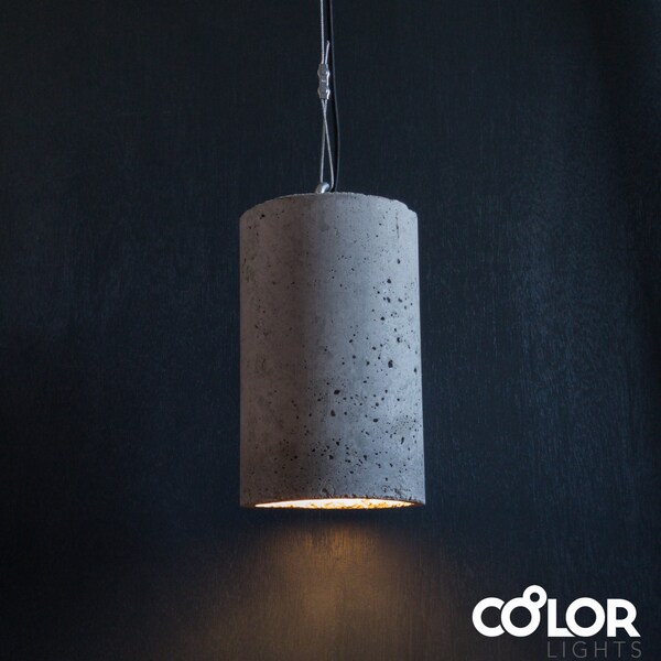 Concrete Pendant Light - Etsy
