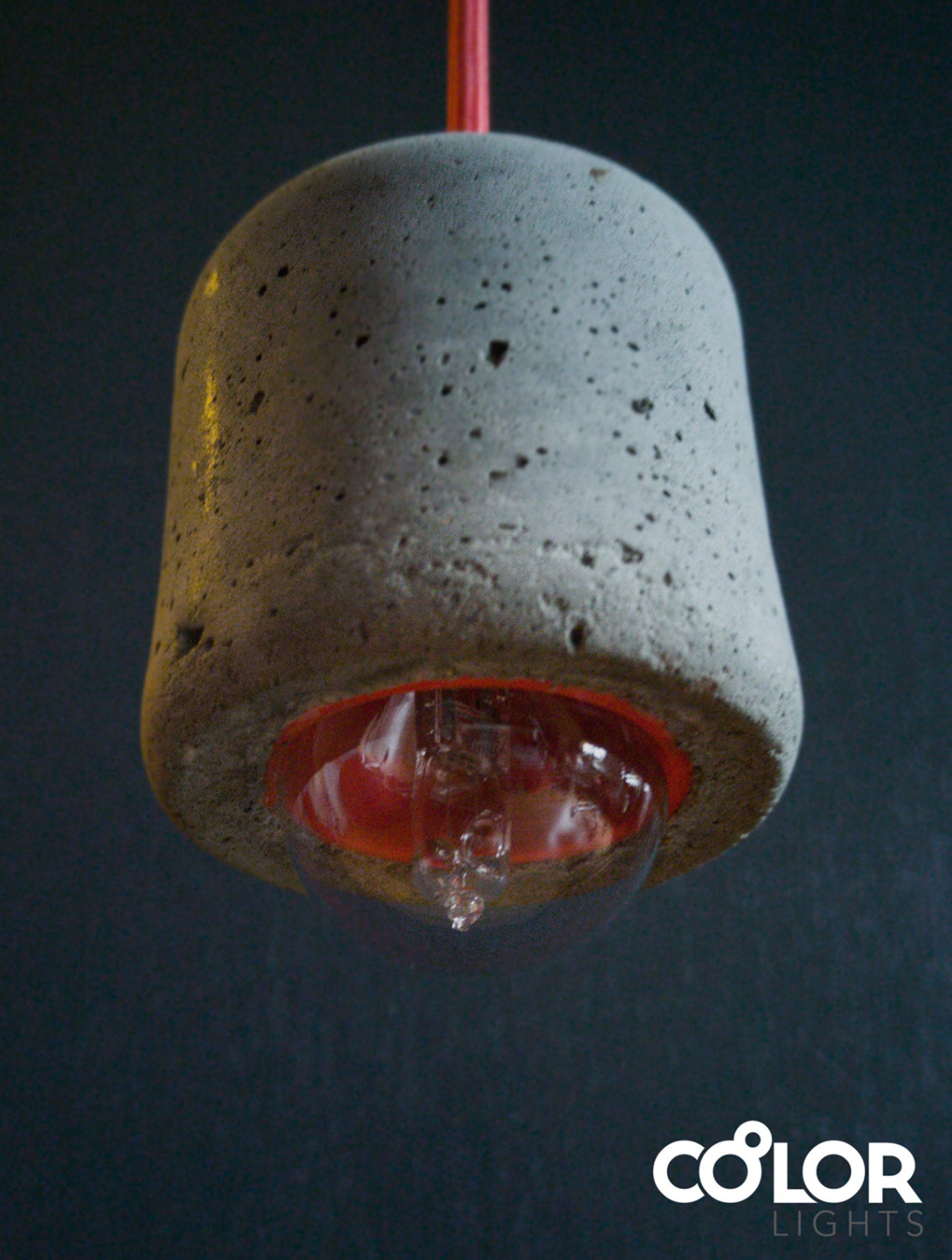 Colourful Concrete Pendant Light - Etsy