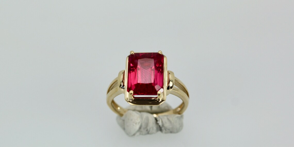 Simple Ruby Ring - Etsy