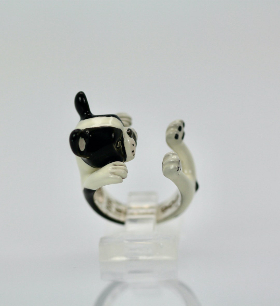 Enamel Silver Boston Terrier Dog - Etsy