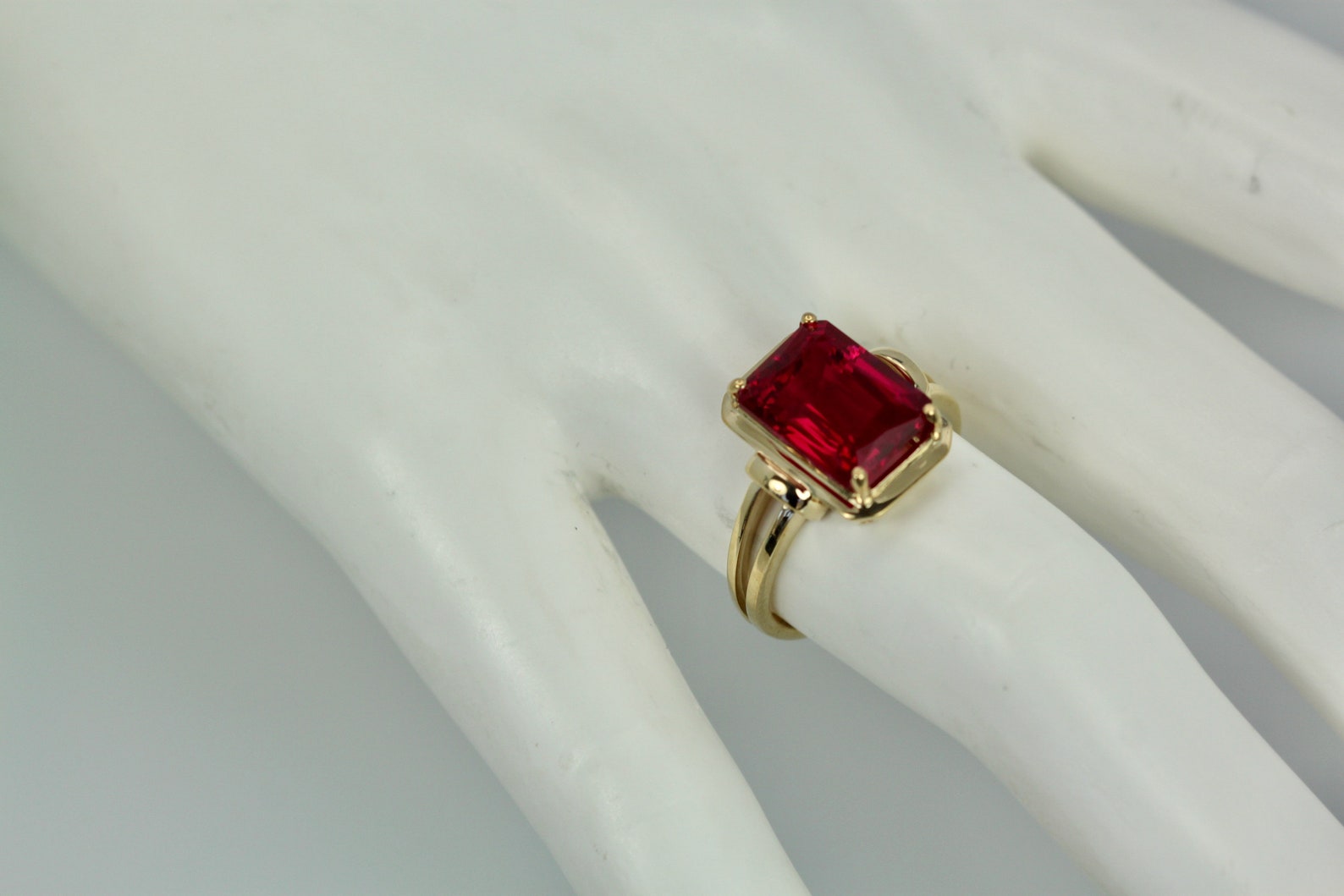 Simple Ruby Ring - Etsy