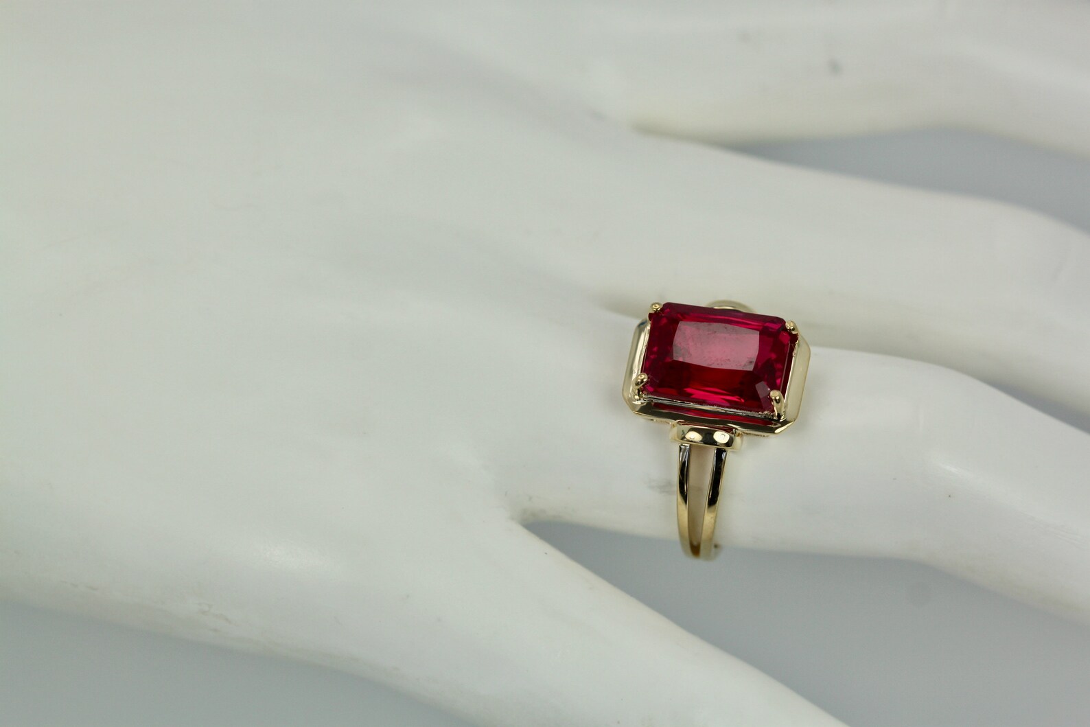 Simple Ruby Ring - Etsy