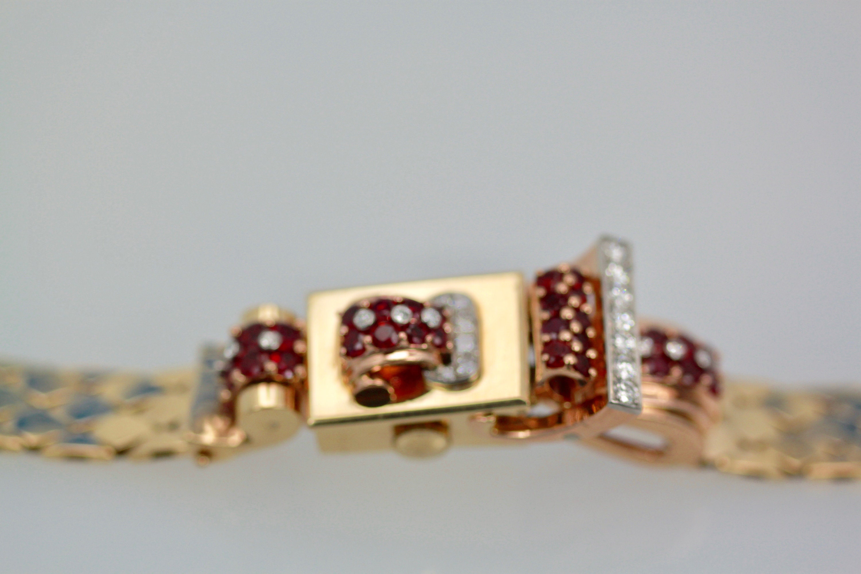 Vintage Retro Swiss Ruby Diamond Flip Top Watch 14K Rose and - Etsy