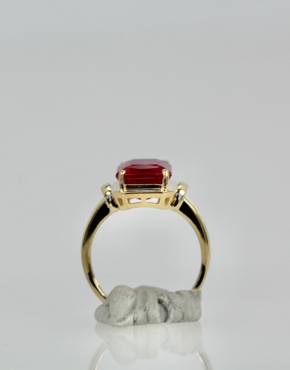 Simple Ruby Ring - Etsy