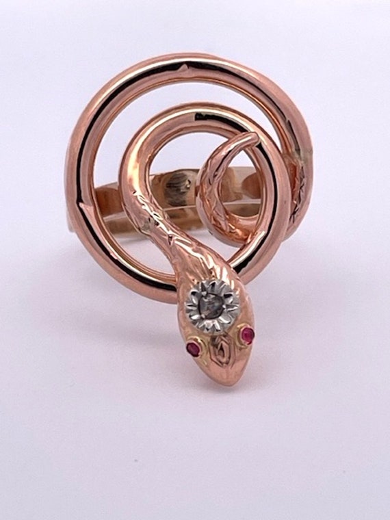 vintage snake ring in - Gem