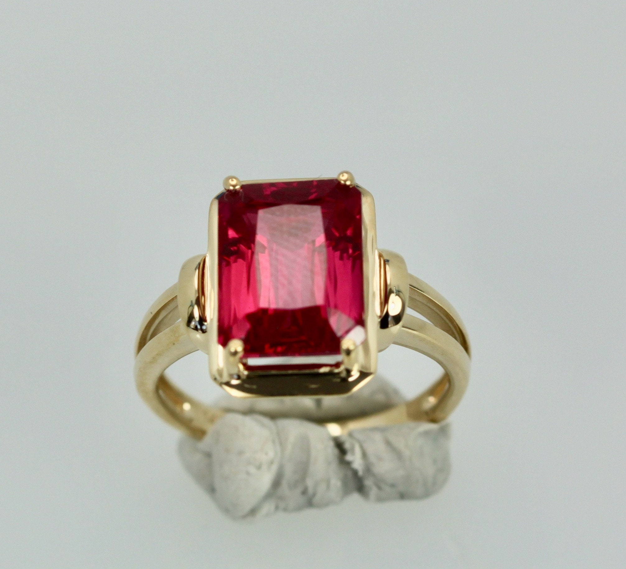 Simple Ruby Ring - Etsy