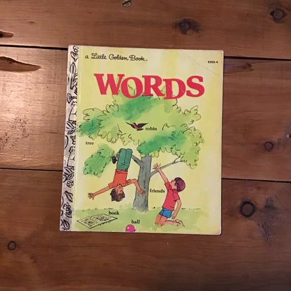 Vintage Little Golden Book Words/ Learning to Read/picture | Etsy