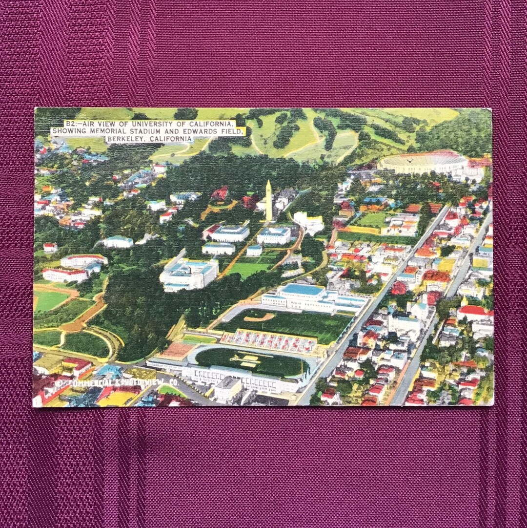 Vintage Californian Postcard/ Air View of University of California ...